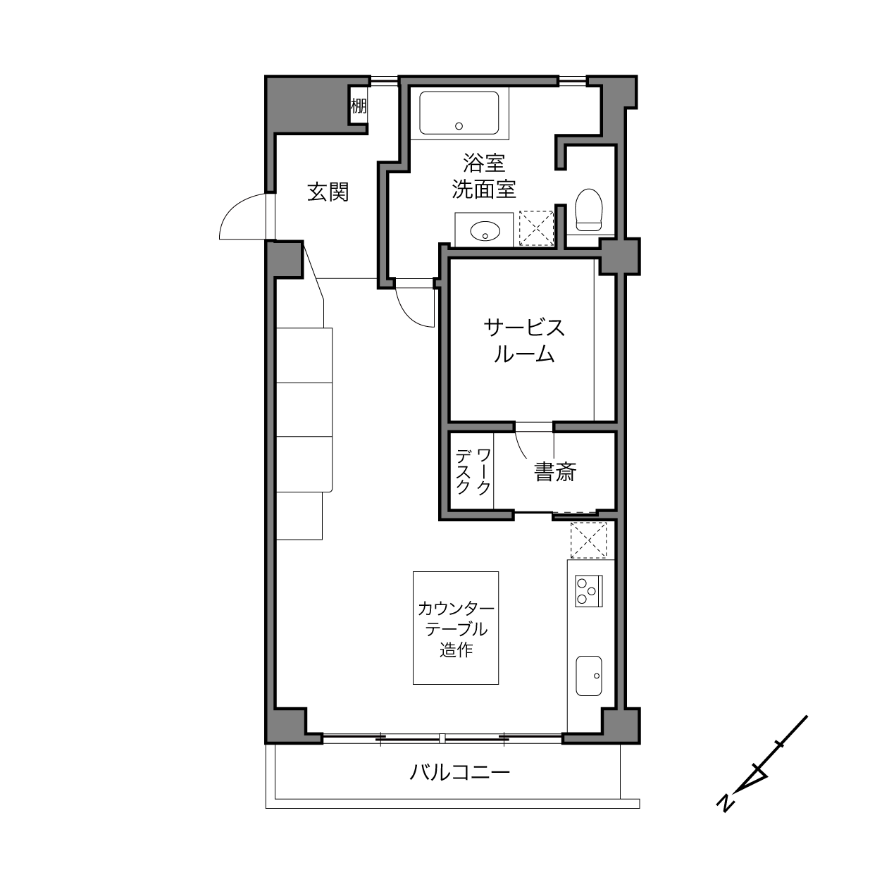 神楽坂駅 / 1R＋2S / 55.70㎡【cowcamo】